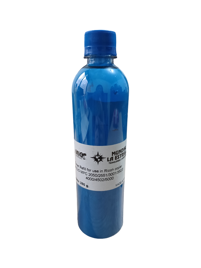 TONER CIAN (AZUL) PARA IMPRESORA FOTOCOPIADORA LASER RICOH 250g ...